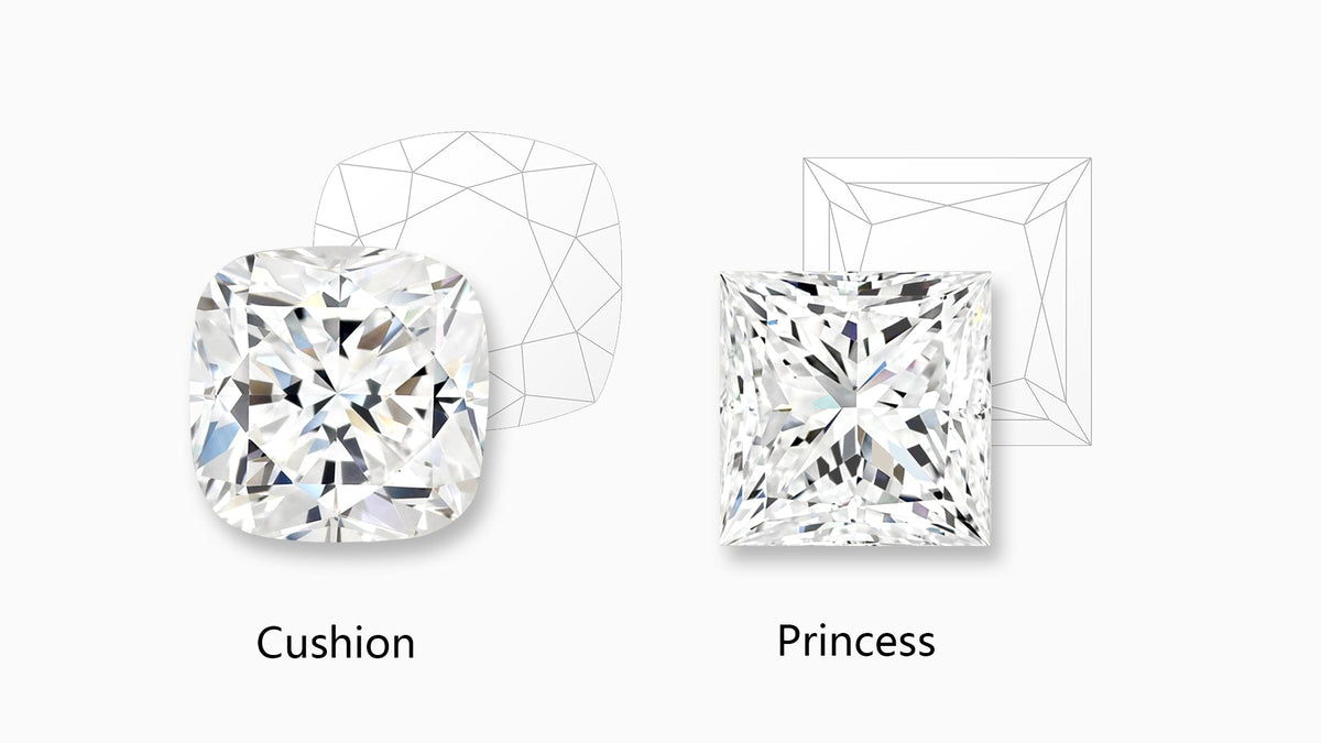 Cushion Cut vs Princess Cut Diamonds: How to Choose