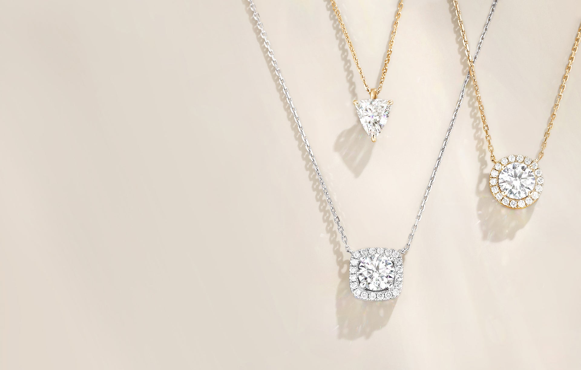 Lab Grown Diamond Necklaces | Tennis, Layered, Halo & More